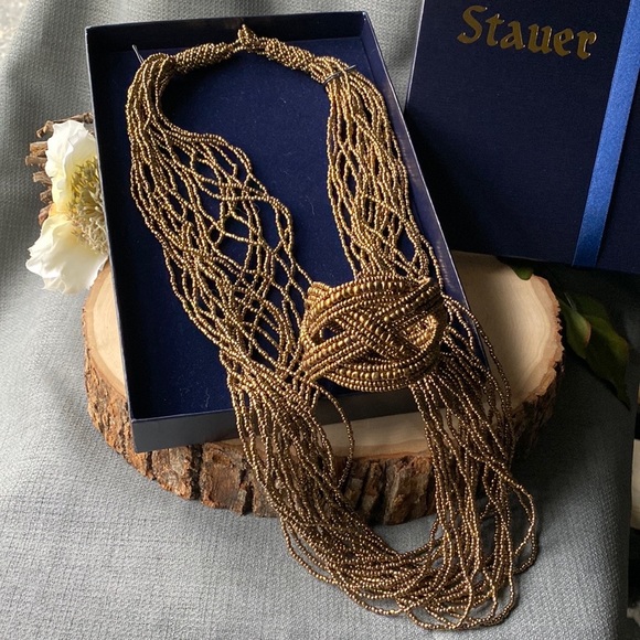 Stauer | Jewelry | Vtg Stauer Bandar Glass Bead Necklace Bracelet Set ...